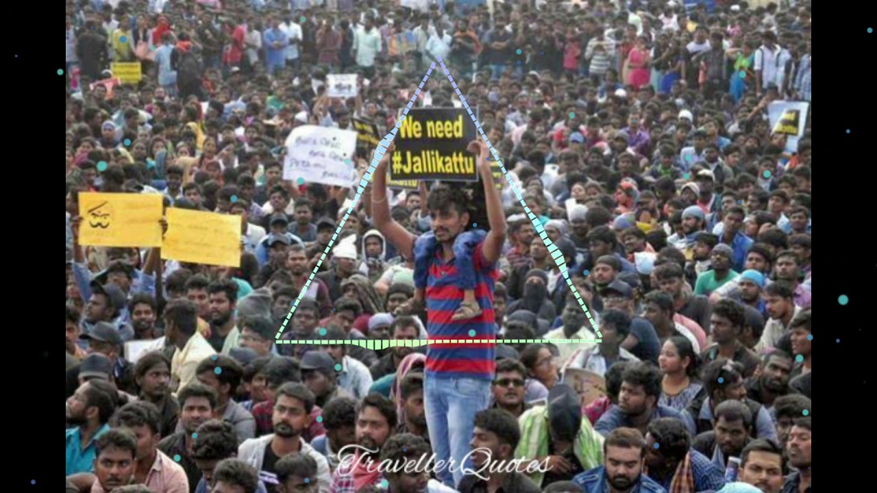 VIP Title song Ft. Jallikattu Protest #jallikattu #dhanush #merinabeach ...