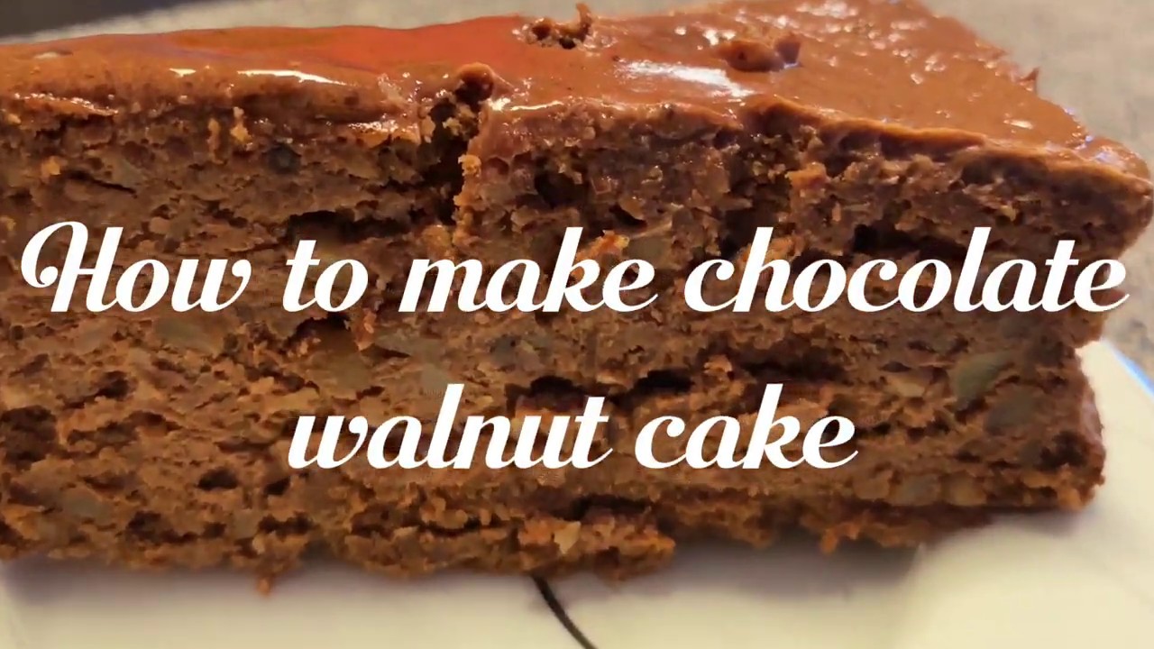 Cake 'Garash' Bulgarian recipe, chocolate walnut cake. - YouTube