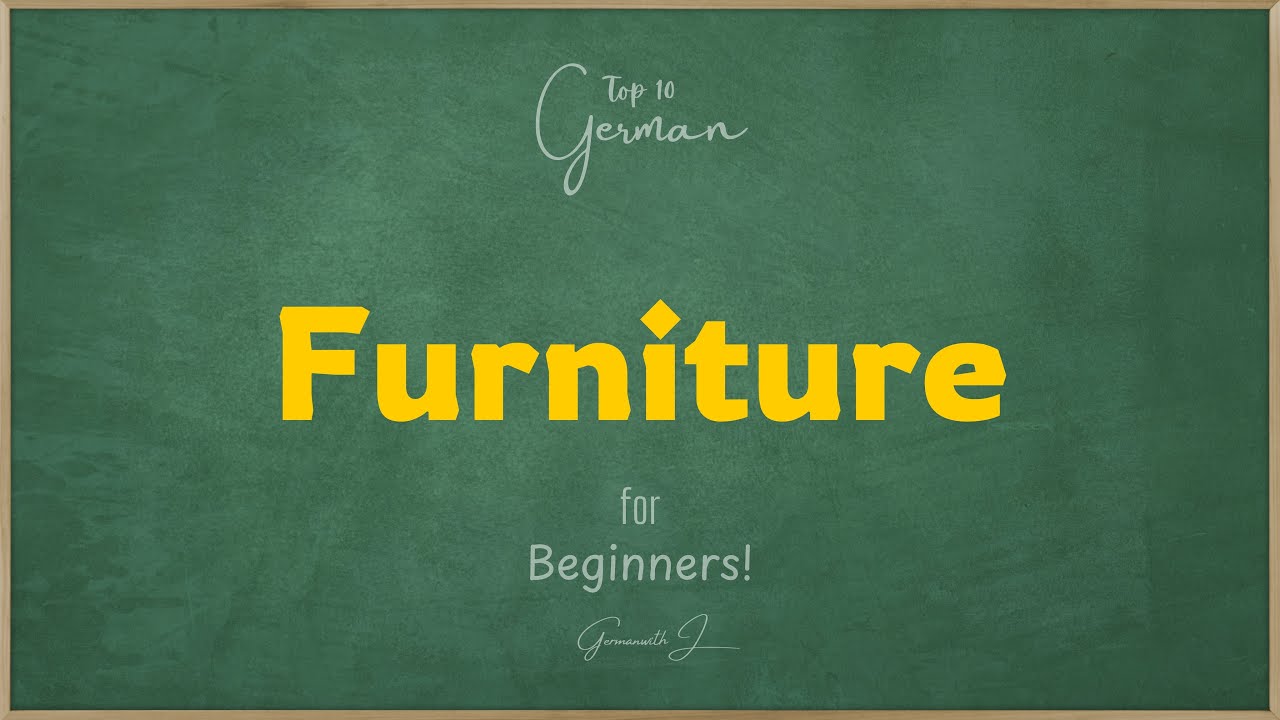 Learn Furniture in German | 10 Common German Words for Beginners (A1 ...
