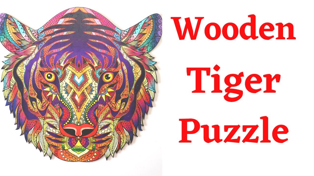 Bright Wooden Tiger Jigsaw Puzzle Time Lapse (Puzzlexplorers) - YouTube