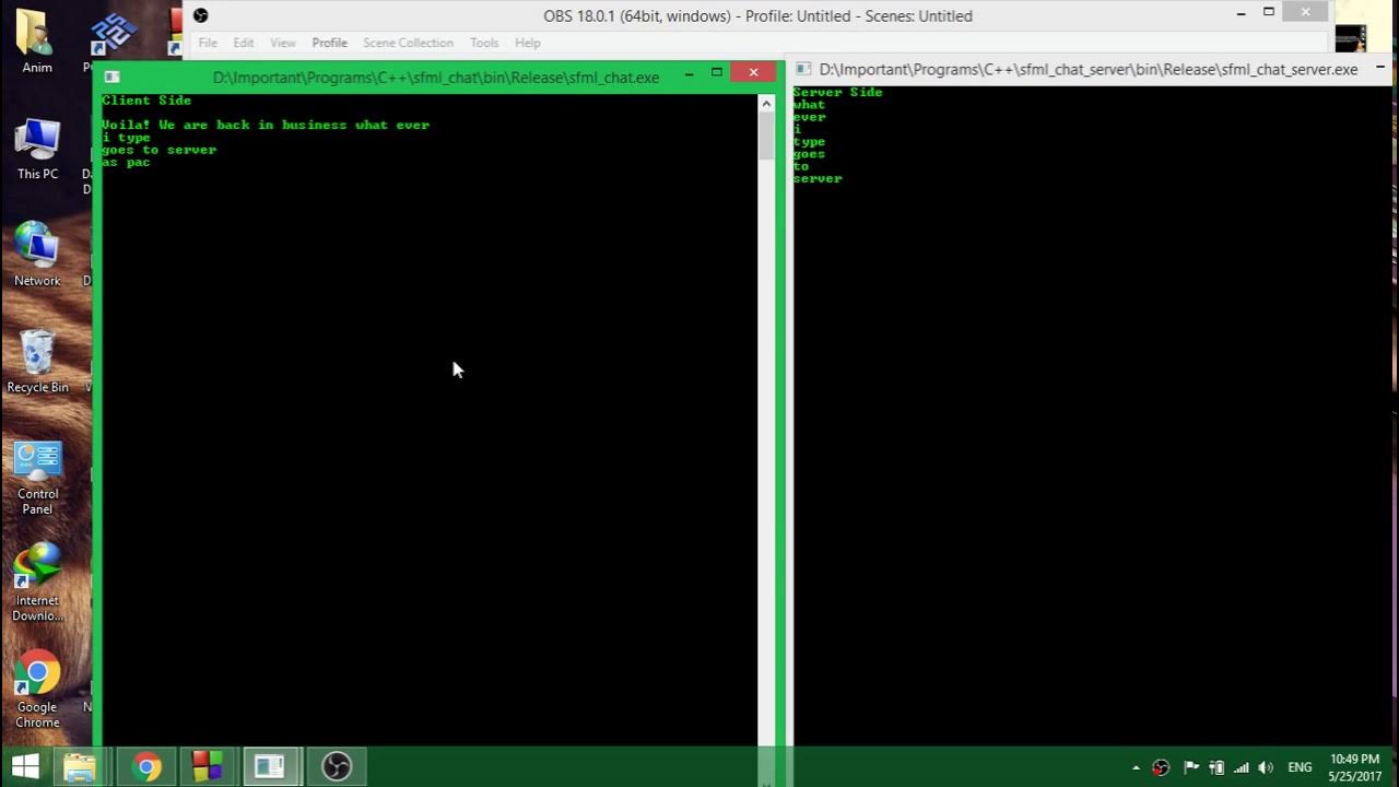 Simple chat console application : TCP : SFML : CPP - YouTube