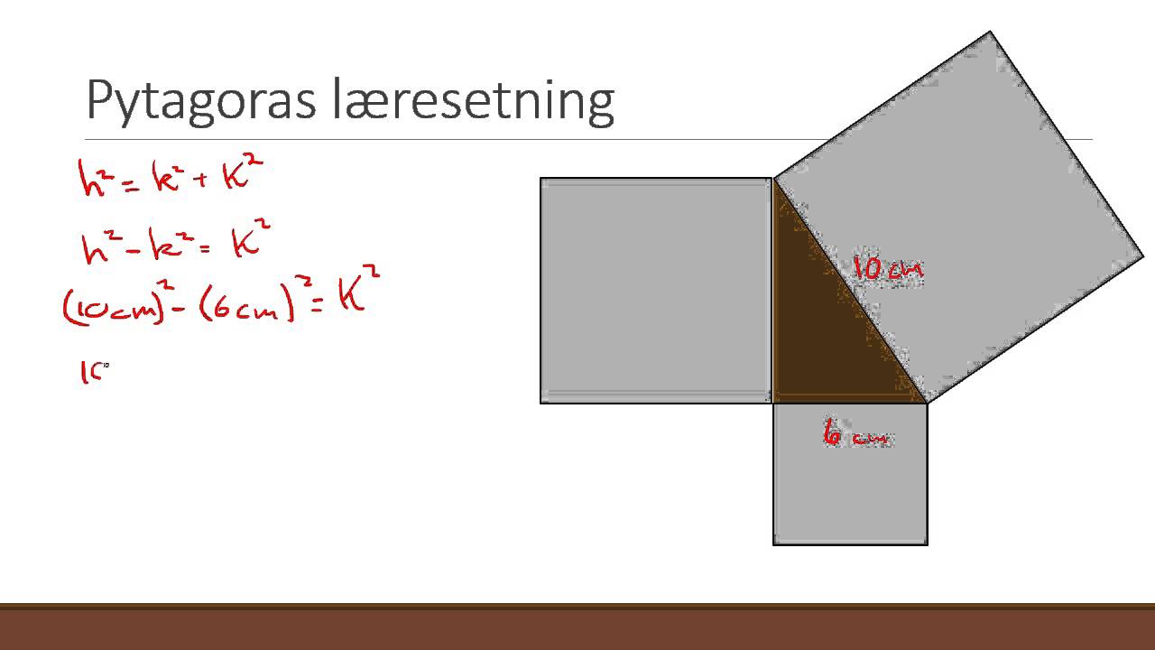 Pytagoras læresetning 2 - YouTube
