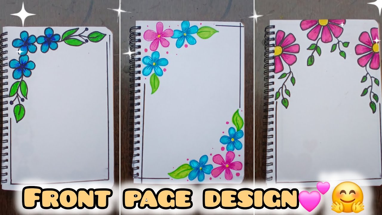Beautiful front page design for school project file🥰💫💐💕 #video #viral # ...