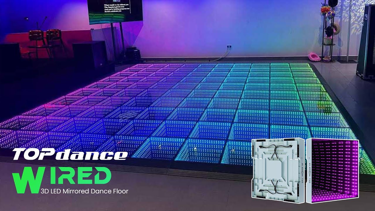 TOP Dance Wired 3D LED Mirrored Dance Floor Features | Sleek & Modern ...
