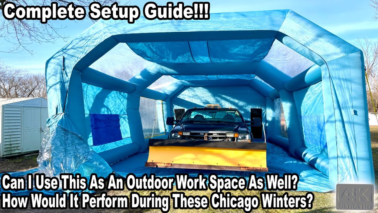 Vevor Inflatable Paint Booth Setup Step-By-Step Portable, Inflate ...