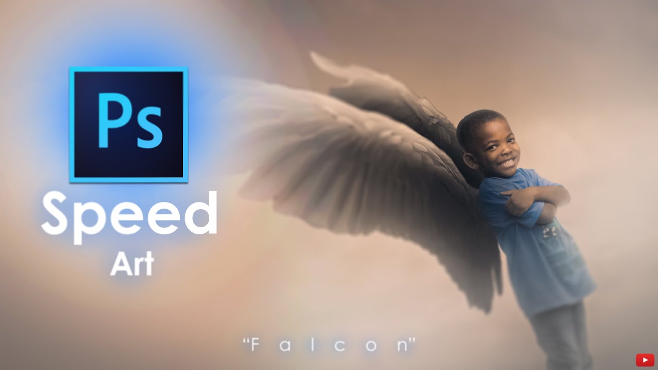 Falcon | Speed Art | Photoshop - YouTube