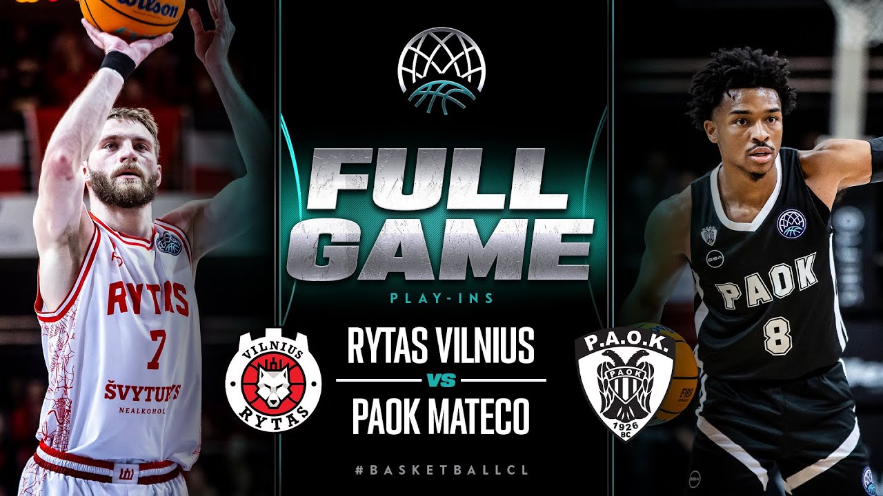 Rytas Vilnius v PAOK mateco | Full Game | Basketball Champions League ...