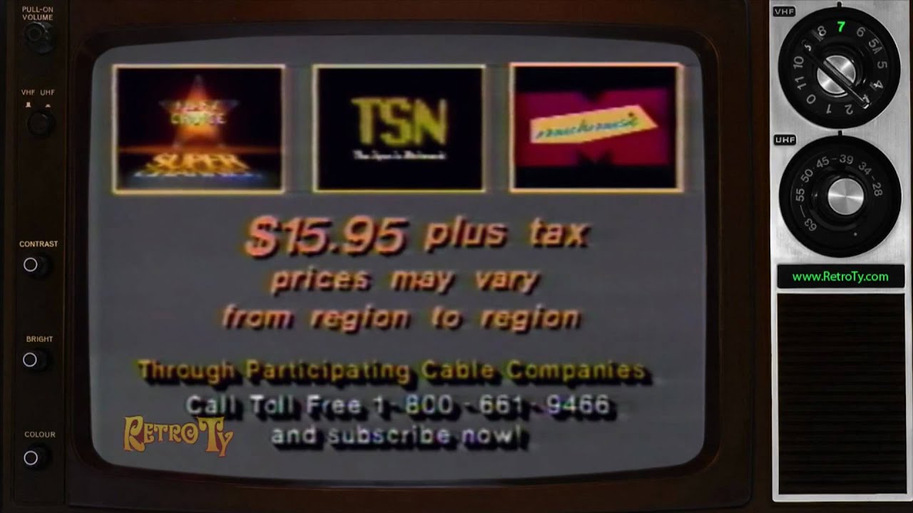 1984 - First Choice Superchannel, TSN, Much Music - Cable Satisfaction ...