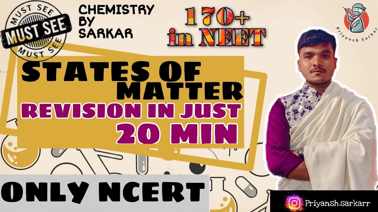 States Of Matter NEET Chemistry Revision In 20 Minutes To Score 170 states-of-matter-neet-chemistry-revision-in-20-minutes-to-score-170