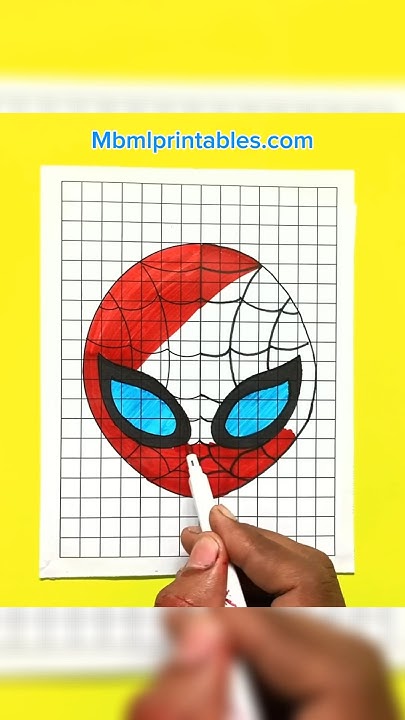 How To Draw a Spiderman | Lines of Symmetry Drawing - YouTube