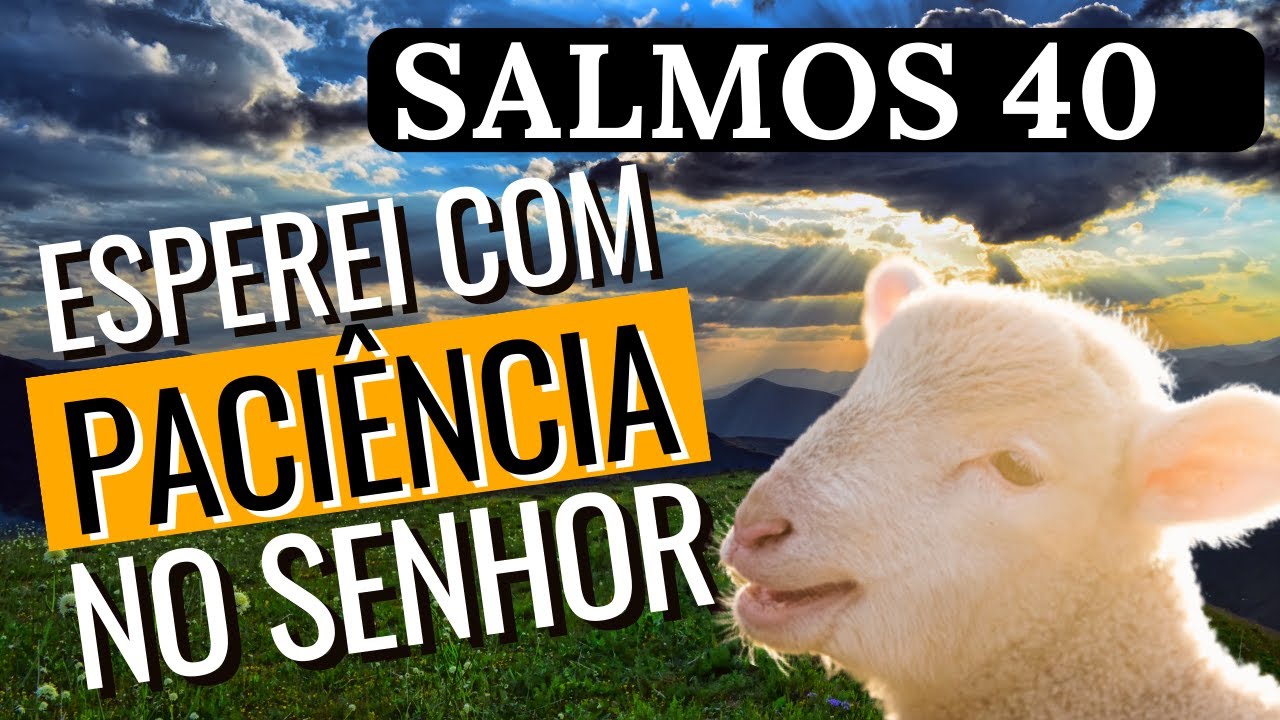 Salmos 40 - ESPEREI COM PACIÊNCIA NO SENHOR E ELE ME OUVIU - YouTube