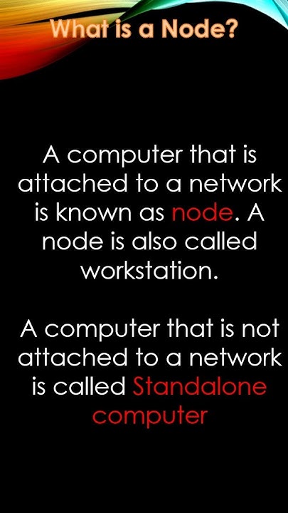 What is a node in Computer network - YouTube
