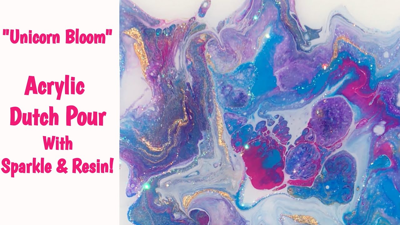 Acrylic Dutch Pour Painting Tutorial "Unicorn Bloom" - YouTube