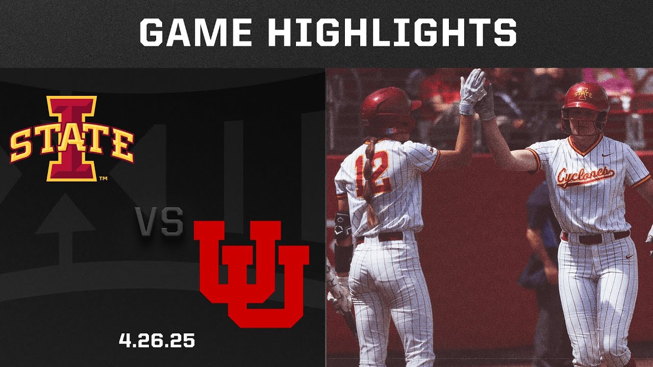 Iowa State vs. Utah (4.26.25) Highlights | 2025 Big 12 Softball - YouTube
