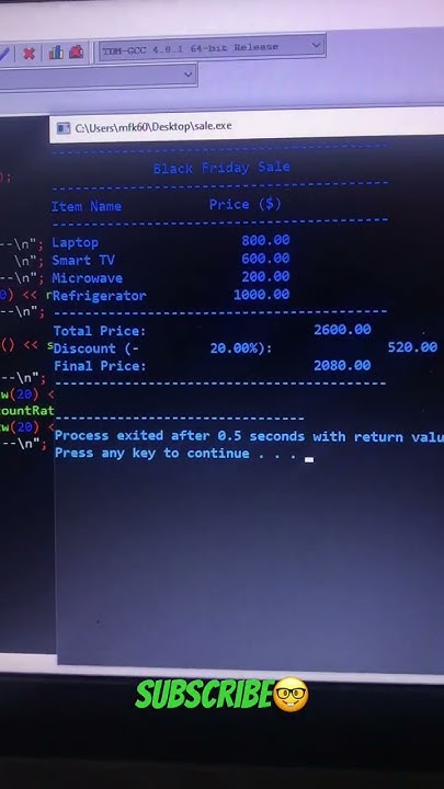 Shopping Receipt In C Ide Dev C Cppprogramming Codingtime