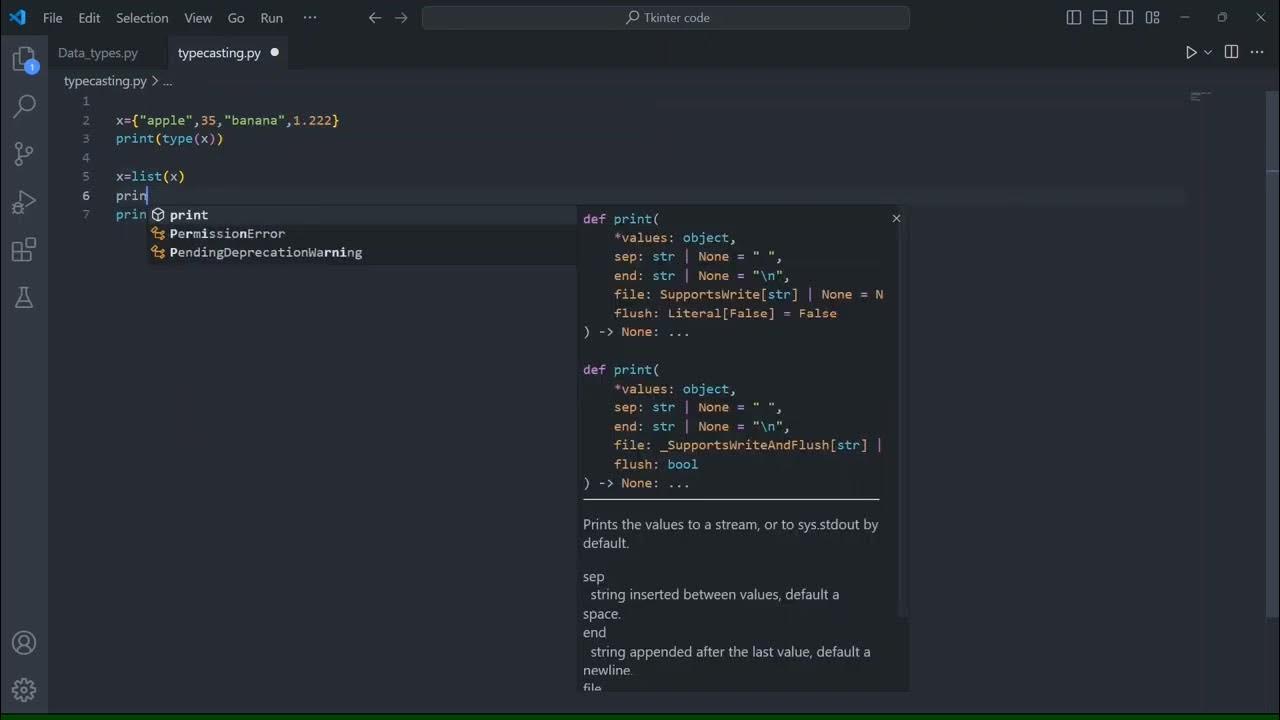 Typecasting in python | Convert one data type to other in python - YouTube