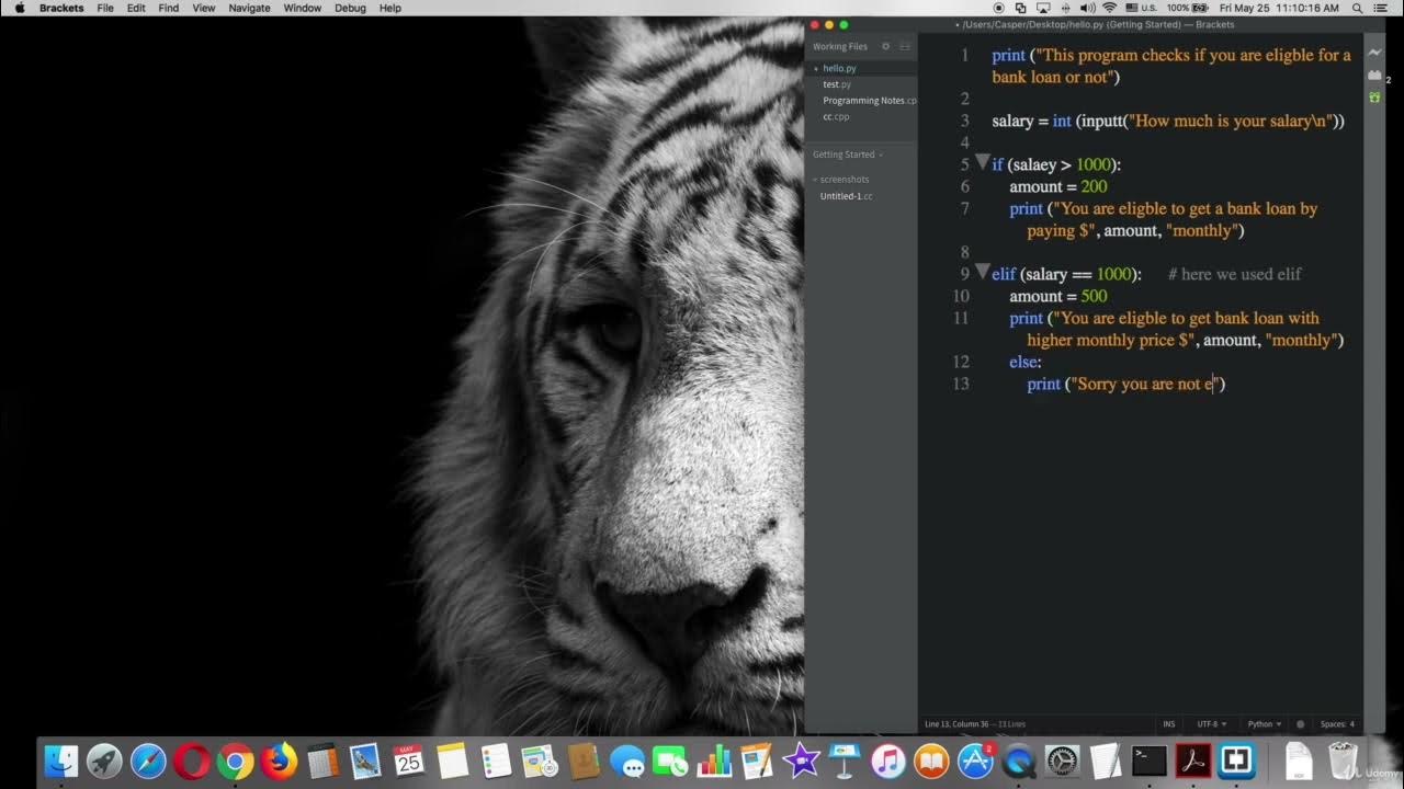 47 if-elif, else statements Python - YouTube
