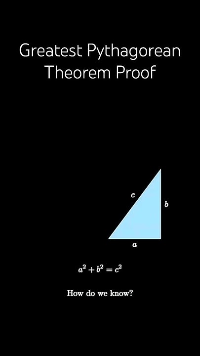 Greatest Pythagorean Theorem Proof? Mathematical Visual Proofs - YouTube