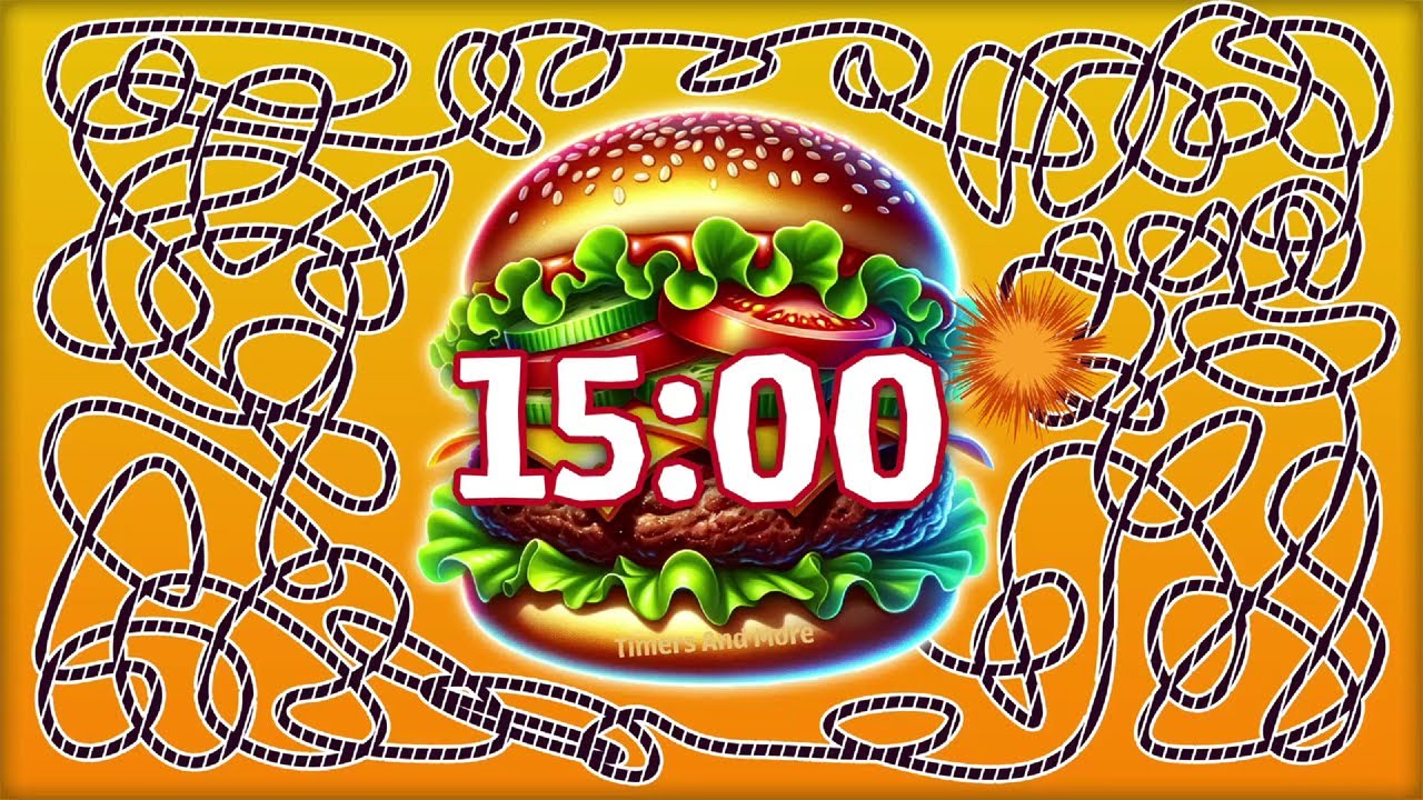 15 Minute Cartoon Style Burger 🍔 Timer Bomb 💣 - YouTube
