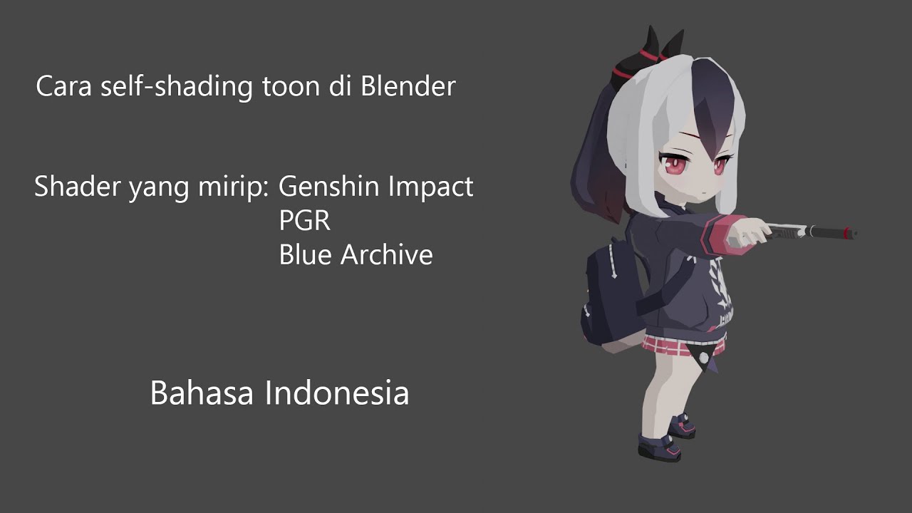 Cara Self Shading Toon Di Blender (Genshin/Anime Shader) - YouTube