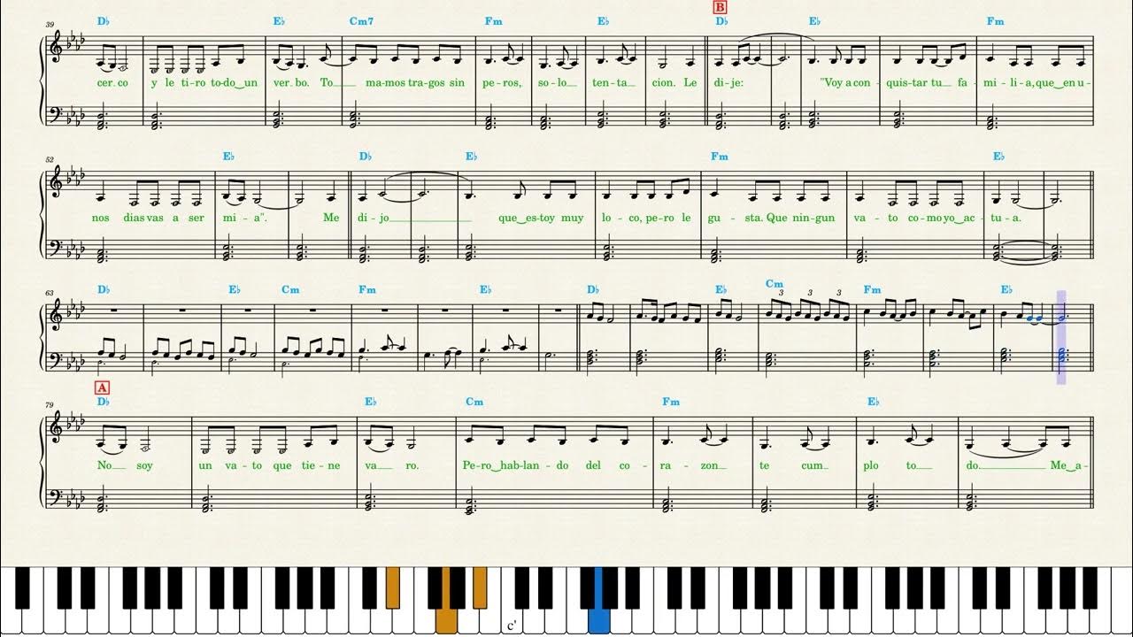 Eslabon Armado, Peso Pluma — Ella Baila Sola (Partituras para piano ...