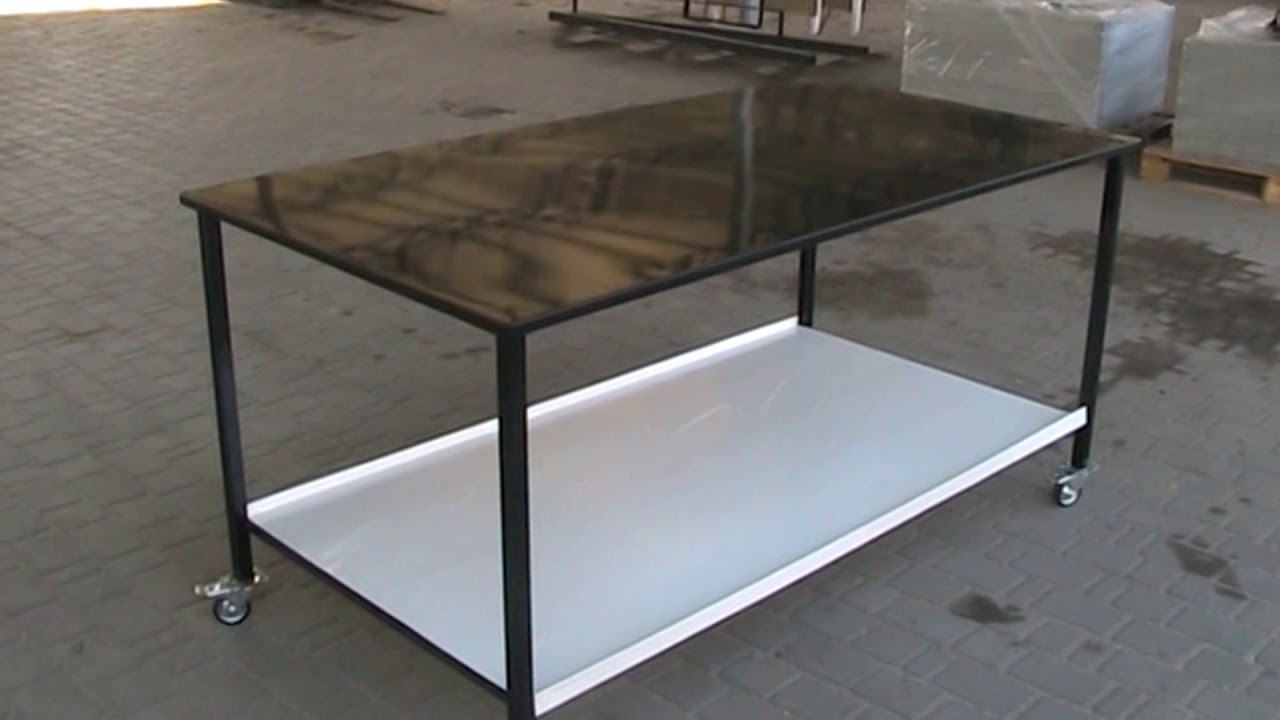 Стол специальный металлический на колесах - YouTube
