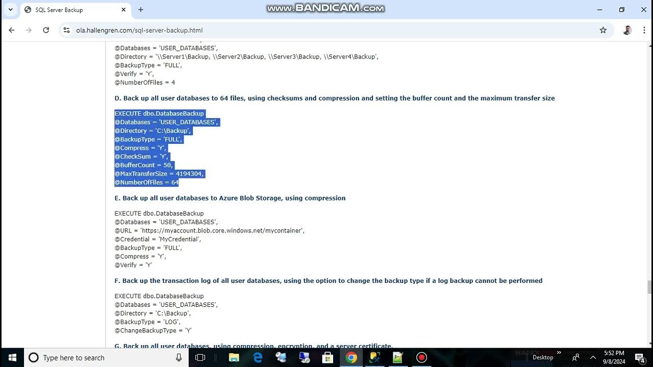 Availability Group Failed over during database full backup - YouTube