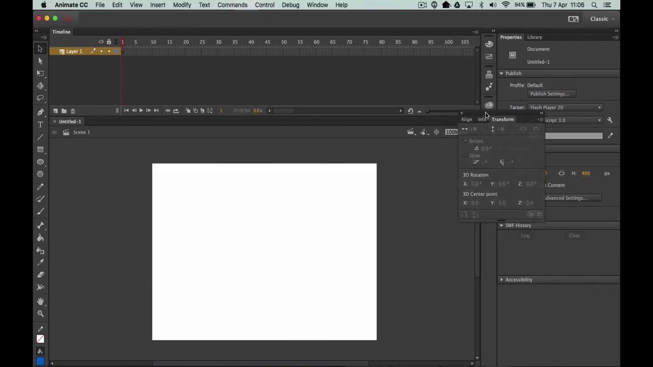Animate CC Setup for AS3 - YouTube