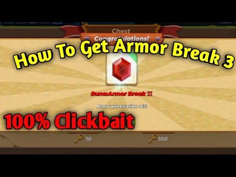 How to get the Armor Break 3 Rune!" (must watch) - YouTube