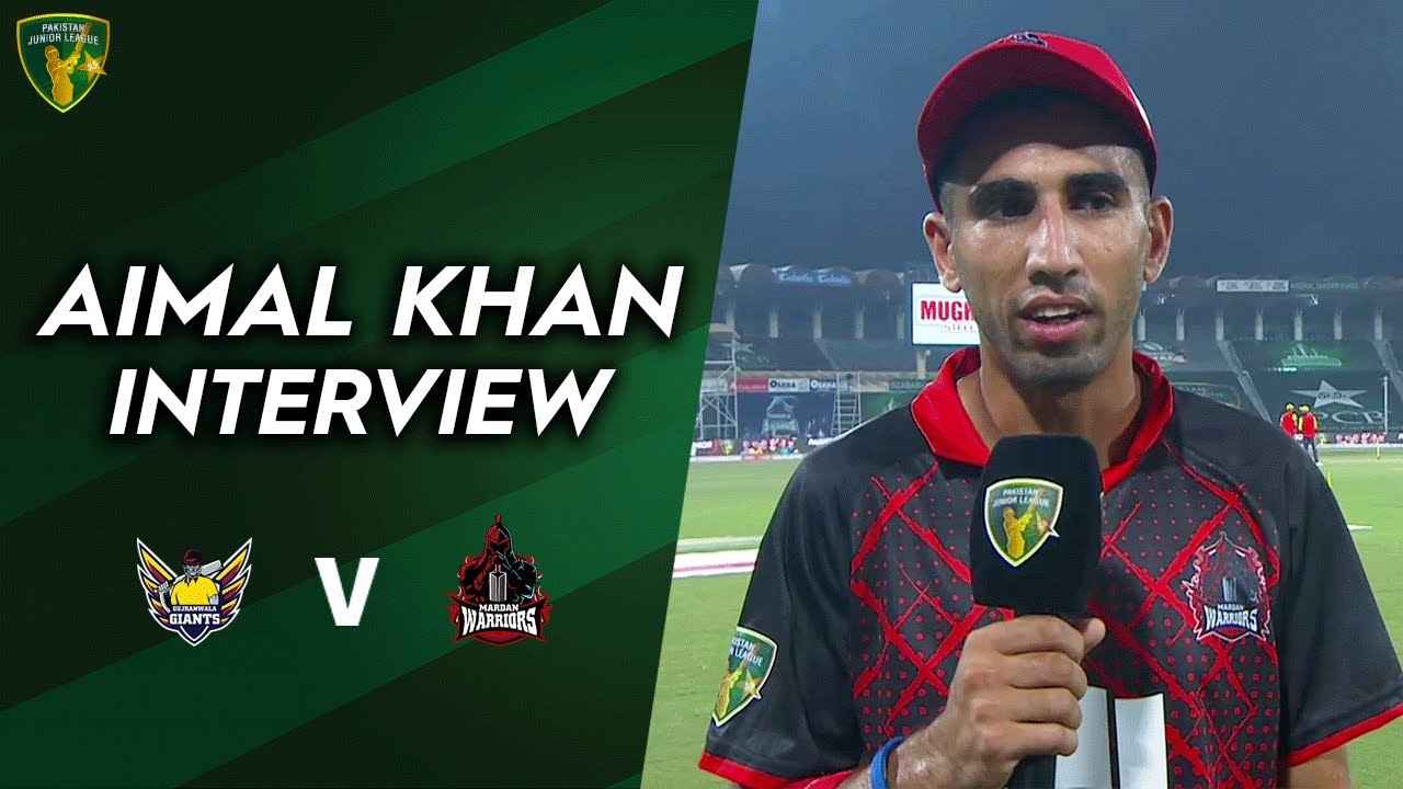 Aimal Khan on his performance at the opening game with Mardan Warriors | Match 1 | PJL | MV2T ...