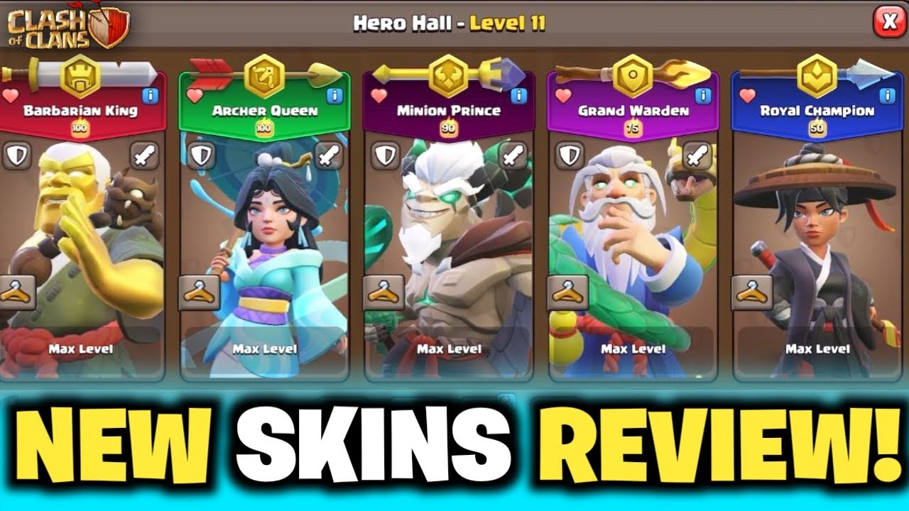 Snake Skins Review Clash of Clans | Snake Warden | Snake King | Snake ...