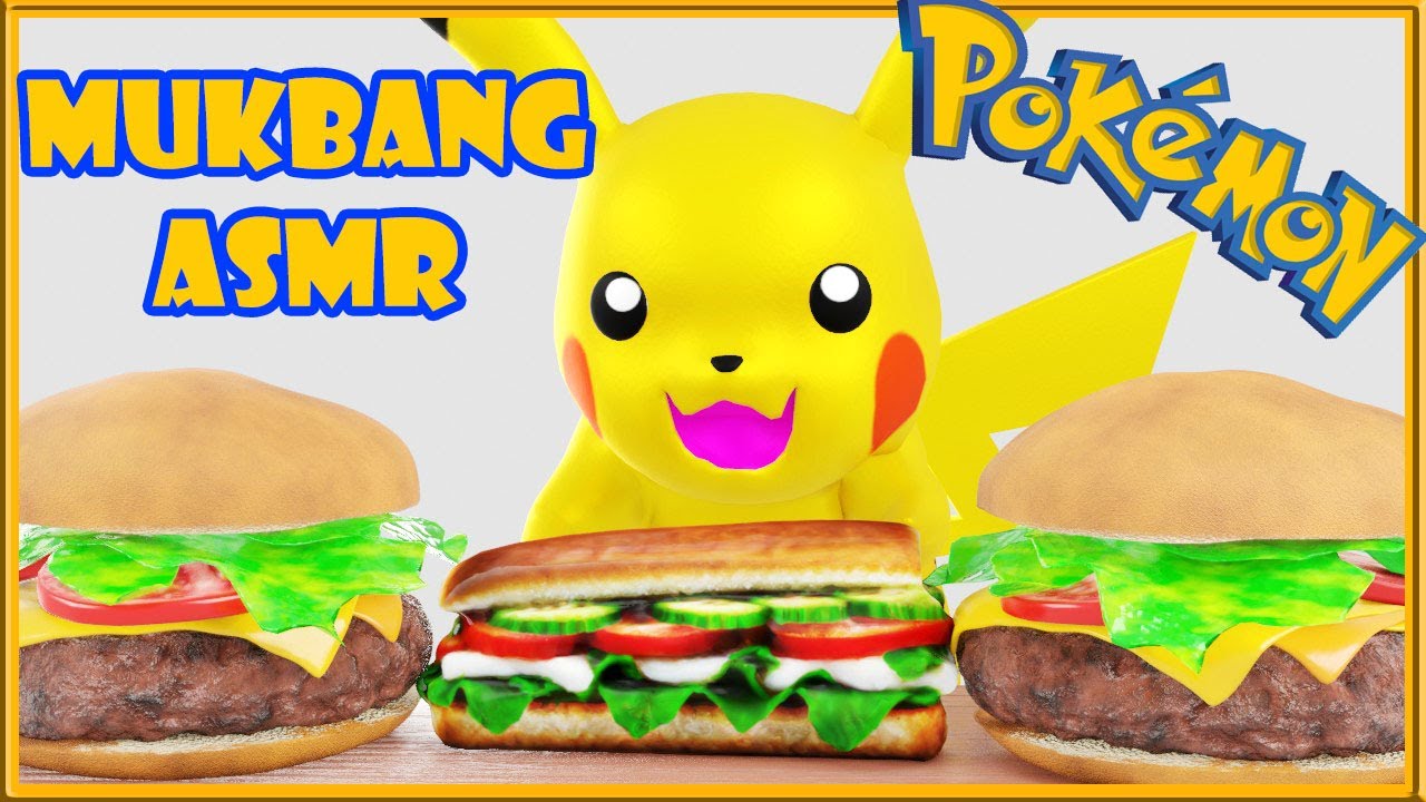 LEGO POKEMON COLOR FOOD MUKBANG - PIKACHU EATS HAMBURGERS - YouTube