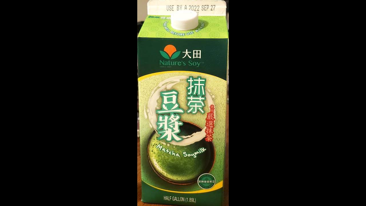 Nature's Soy Premium Matcha Soymilk Review - YouTube