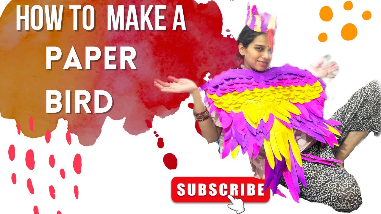 How to make bird wings , paper Bird || Somiya Tiwari - YouTube