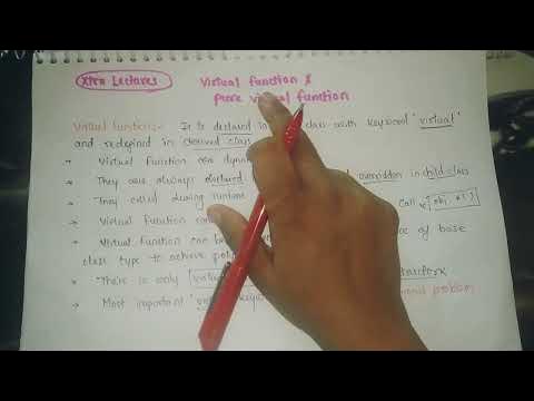 virtual function, pure virtual function , abstract class in c++ in ...