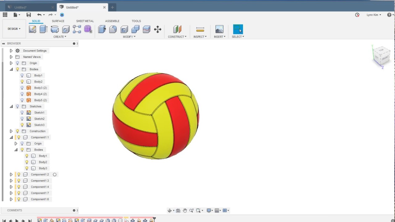 [ FUSION 360 Tip & Trick ] 🏐 Volleyball Modeling 🏐 - YouTube