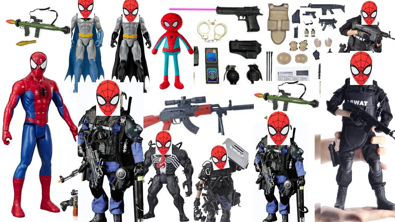 Spider Man action doll | Marvel popular toy collection | Marvel toy gun ...
