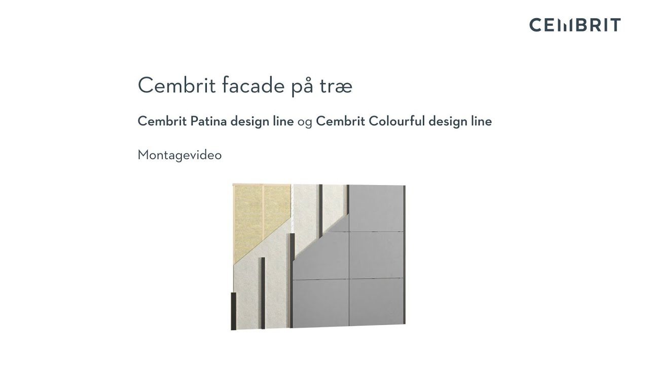 Montering af Cembrit Facadeplader på træ - YouTube