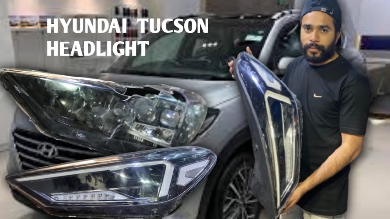 Hyundai tucson headlight | How to repair broken headlight - YouTube