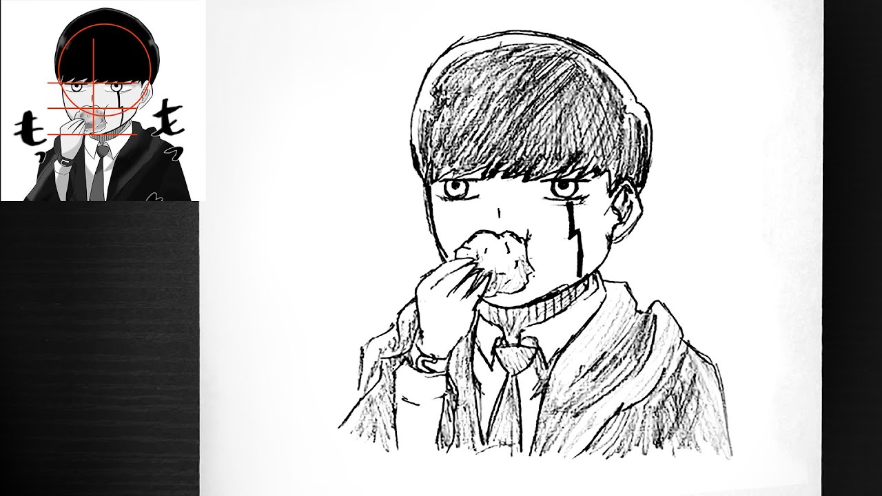 How to draw Mash Burnedead | Mashle Anime drawing tutorial step by step ...