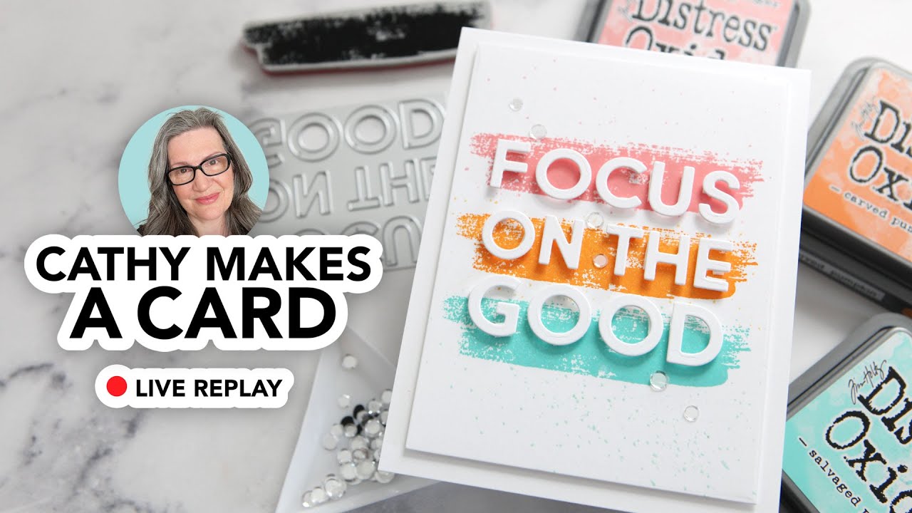 🔴 Cathy Makes a Card Live (replay): fun with products from Tim Holtz ...