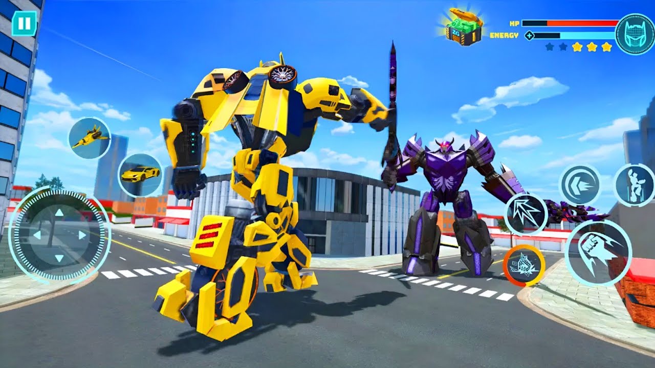 Flying Robot Game 2025 | Car Jet Robot Transformation Fighting Game ...