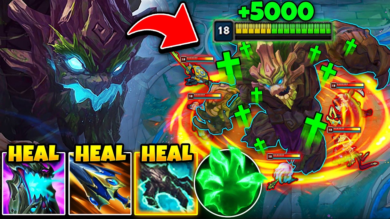 Maokai but I can literally out-heal the entire enemy team 1v5 (INFINITE ...