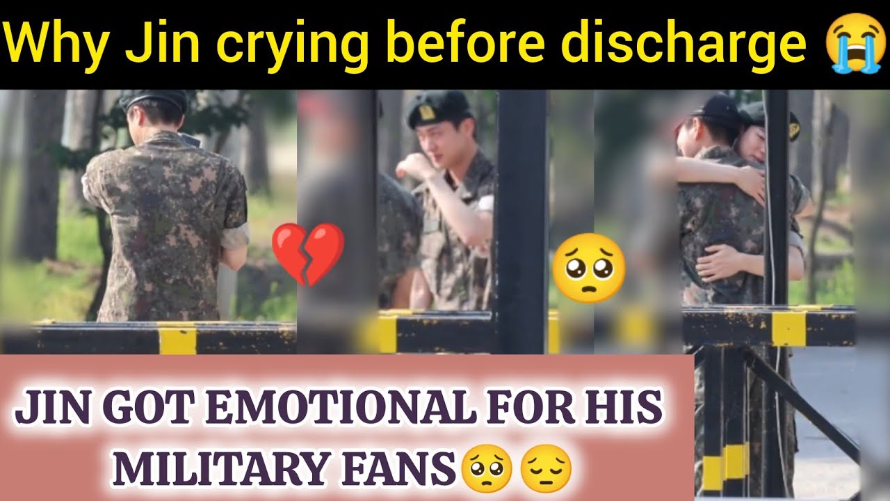 WHY BTS JIN CRYING BEFORE DISCHARGE 😭? BTS JIN EMOTIONAL MOMENT 🥺💔# ...