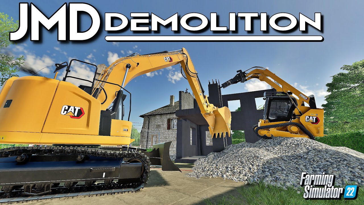 JMD Demolition Wrecks Giant Building with Massive Machines FS22 - YouTube