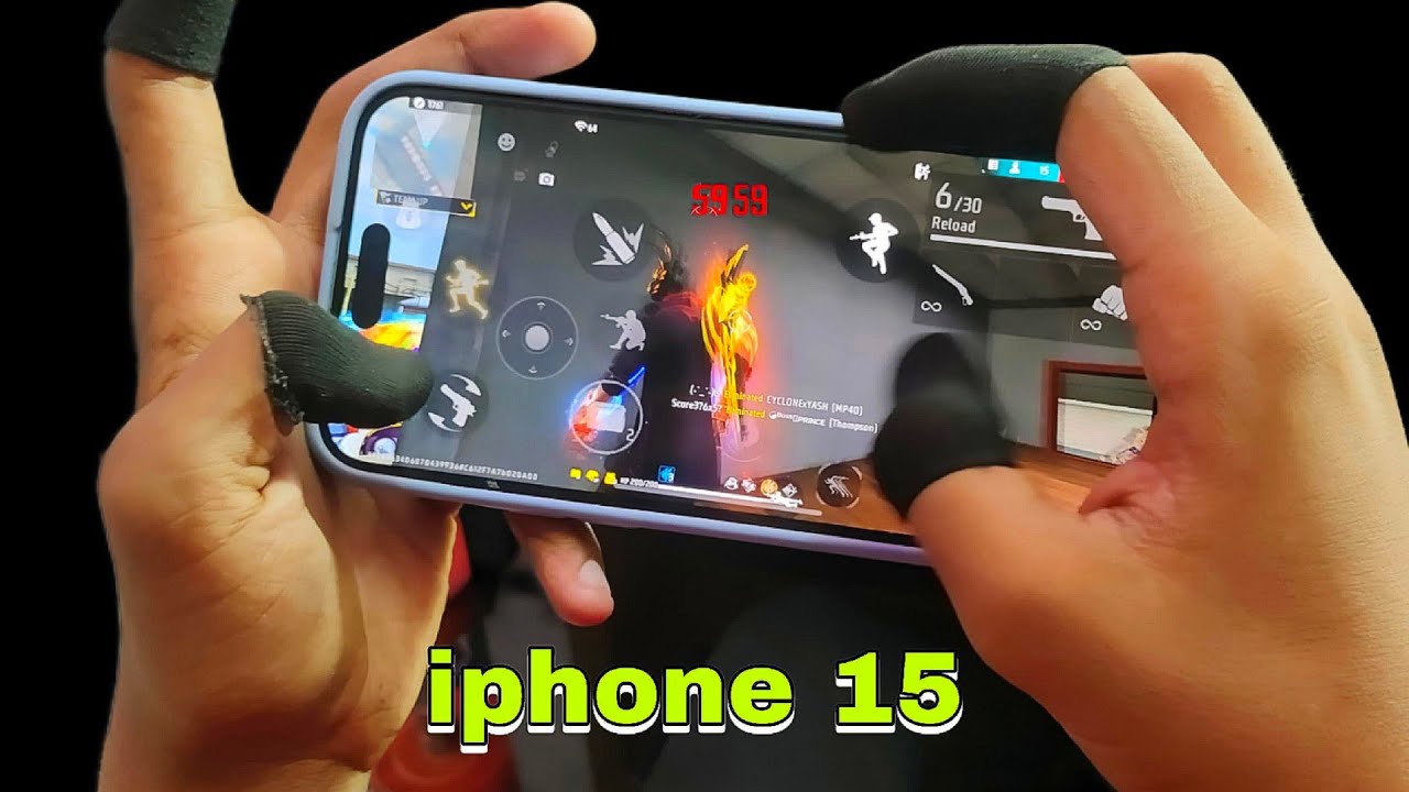 Iphone 15 free fire gameplay test ⚡ iphone 15 best ff headshot ...