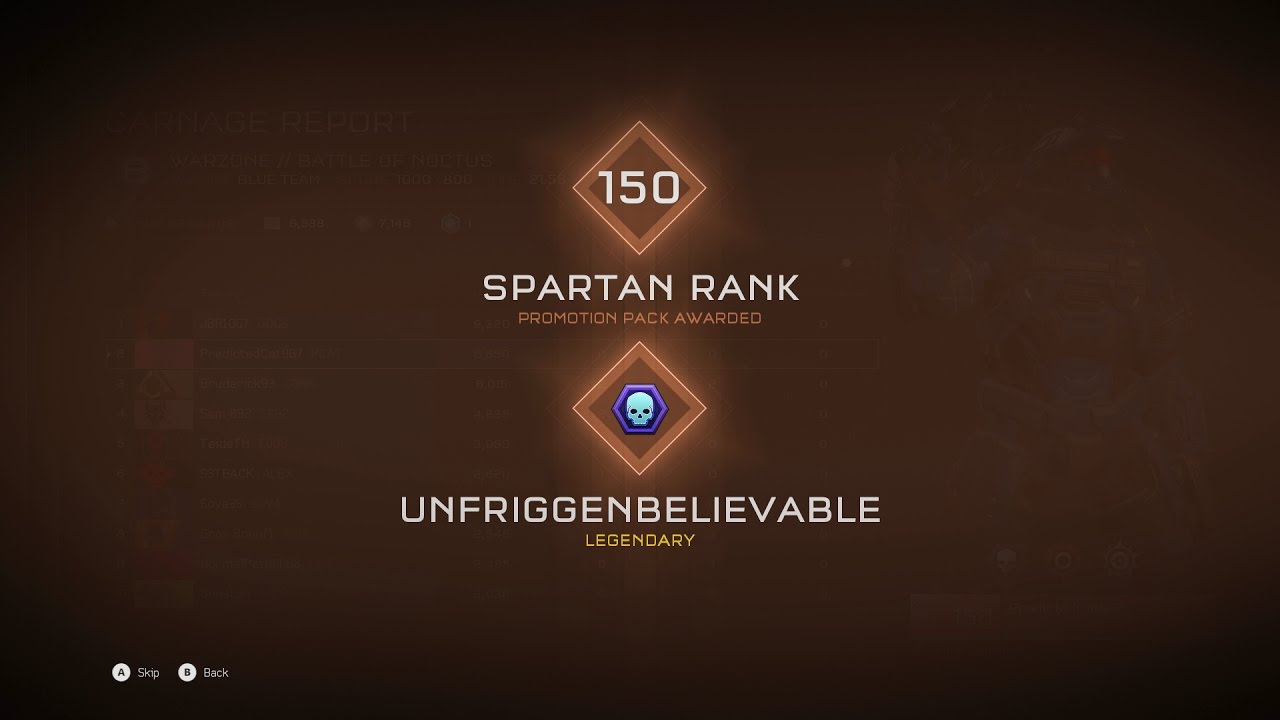 Halo 5: guardians - 150 Rank up game - Unfrigginbelievable with H2B ...