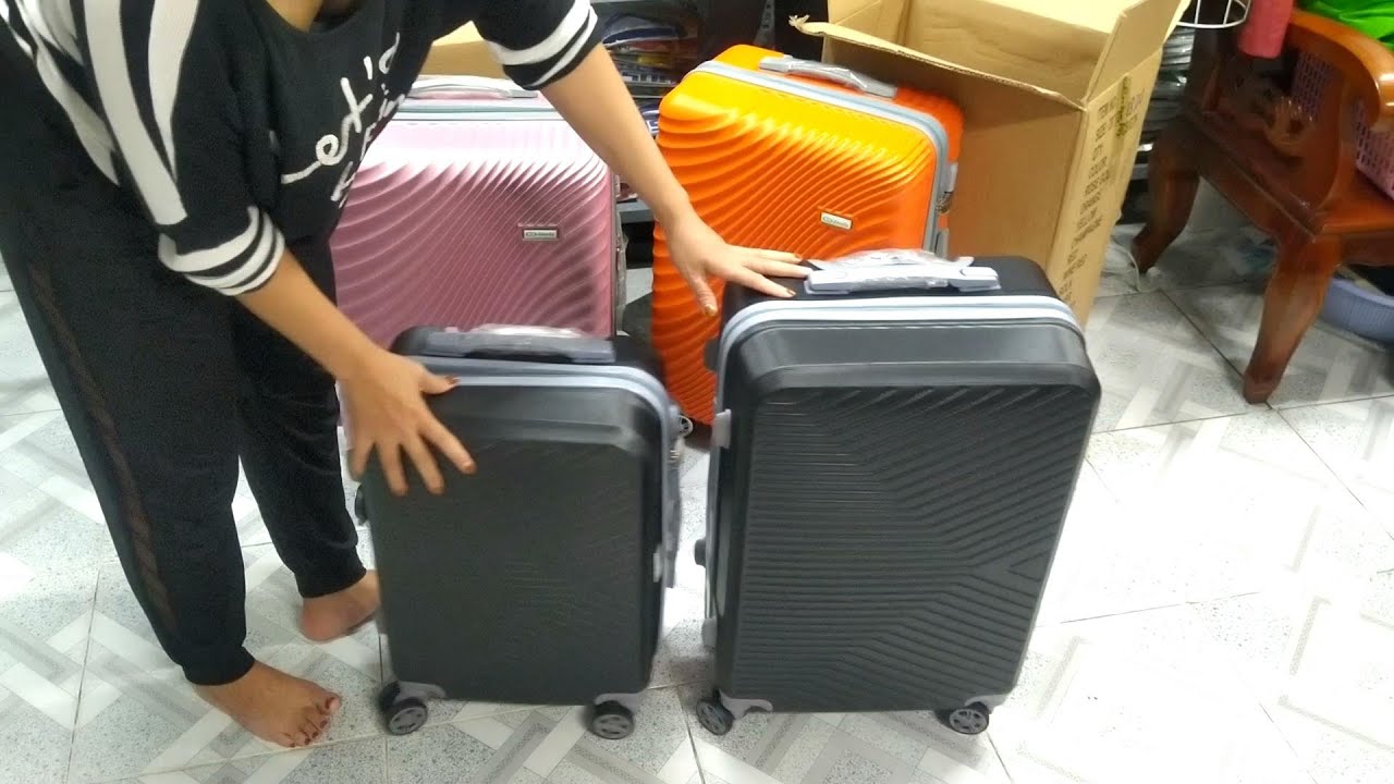 Vali Kéo du lịch, Nhựa ABS, Vân Nhám, Chống Xước size 20 inch và 24 ...