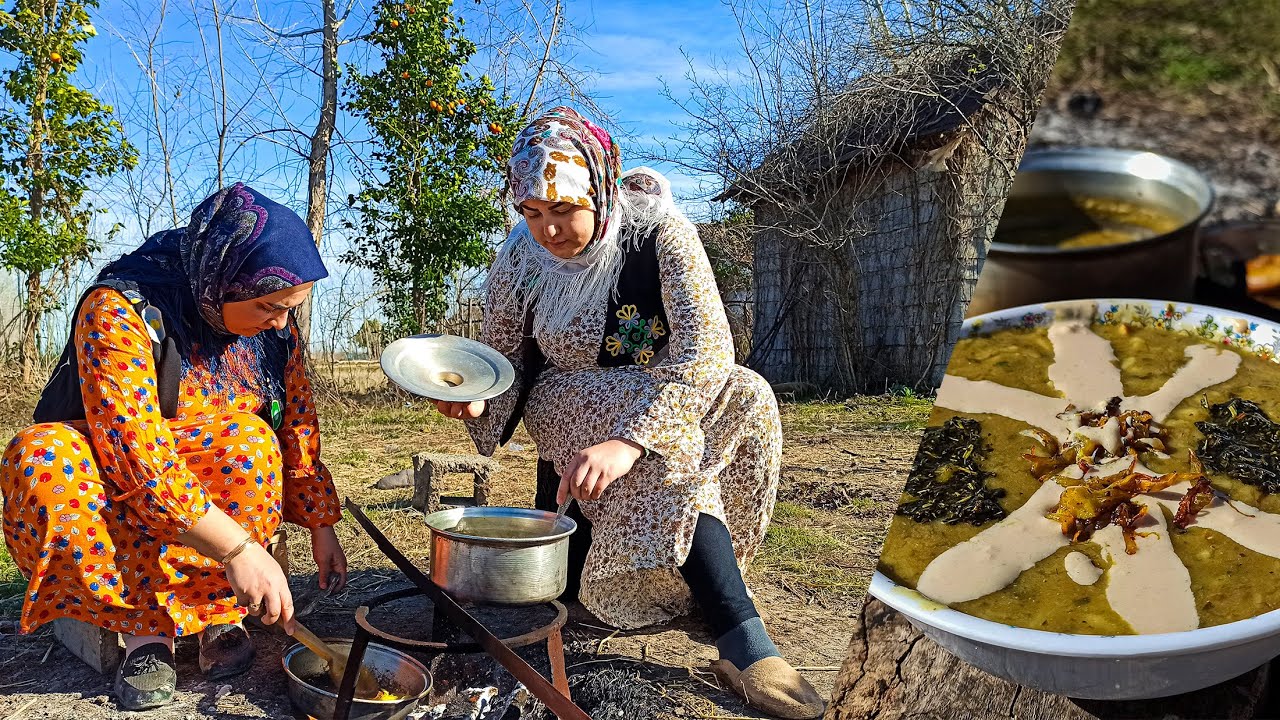 Cooking "Aush reshteh" in a beautiful village | Authentic Iranian food ...