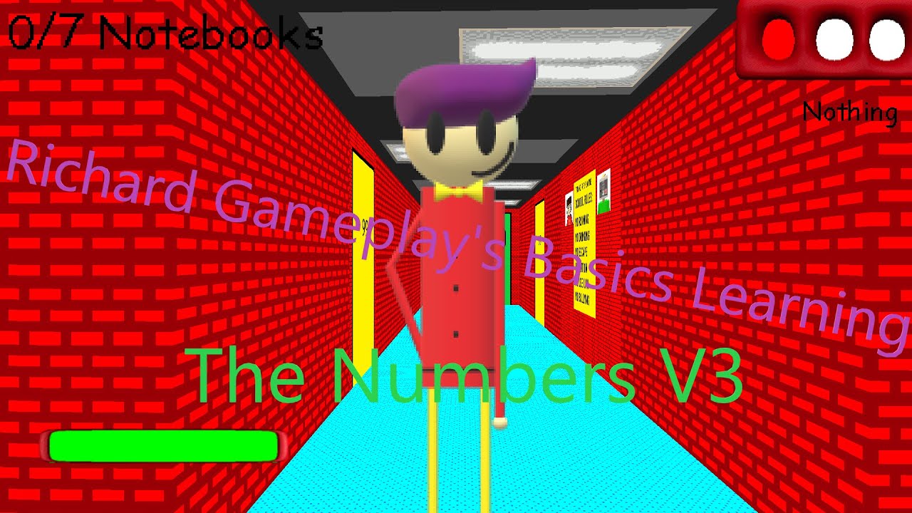Richard Gameplay's Basics Learning The Numbers V3 vs Baldi Random Games ...